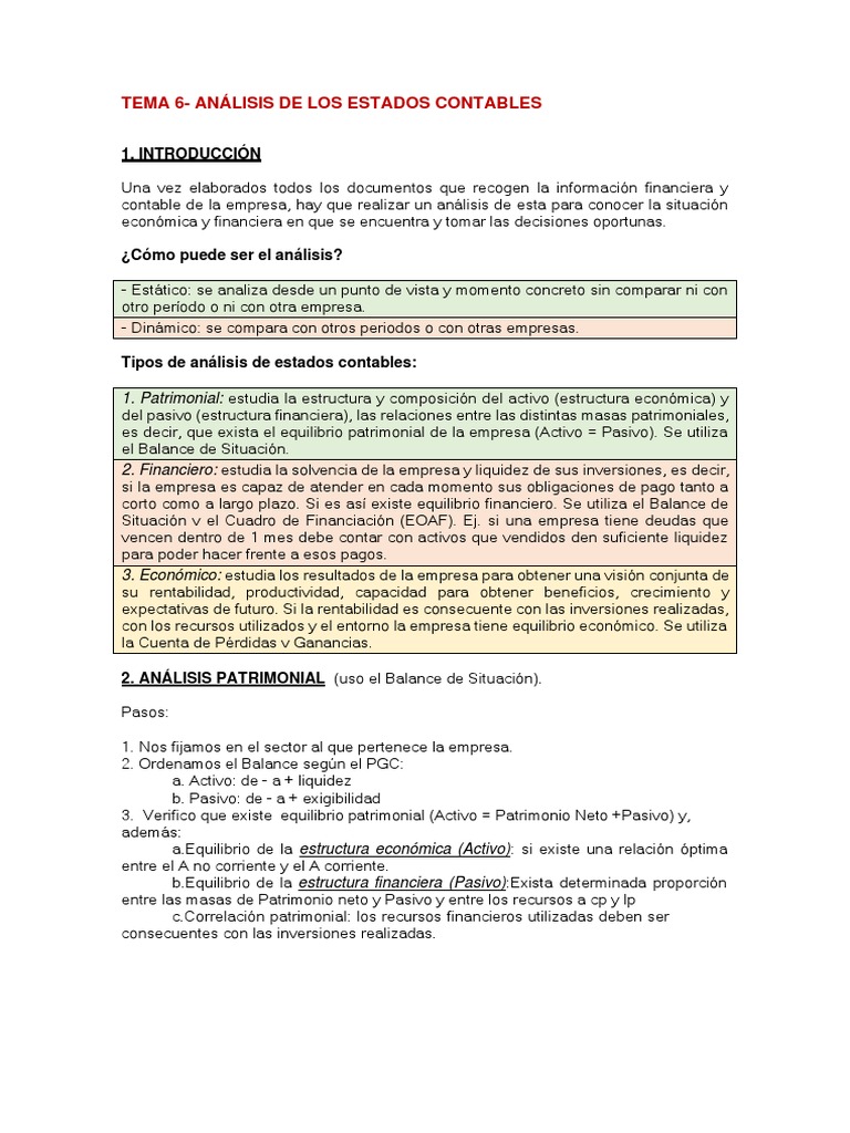Análisis de Cuentas Anuales | PDF | Capital de trabajo | Liquidez de mercado