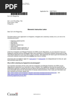 Biometric Instruction Letter: Study Permit Work Permit | PDF | Human ...