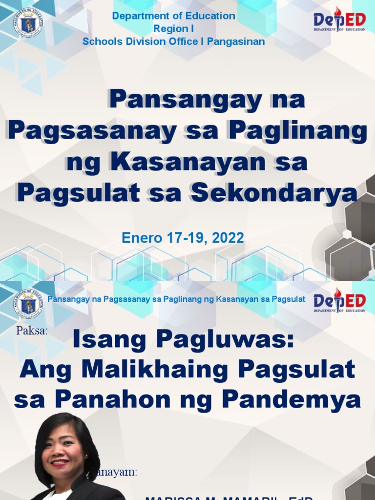 Isang Pagluwas Ang Malikhaing Pagsulat Sa Panahon NG Pandemya | PDF Isang Pagluwas Ang Malikhaing Pagsulat Sa Panahon NG Pandemya | PDF