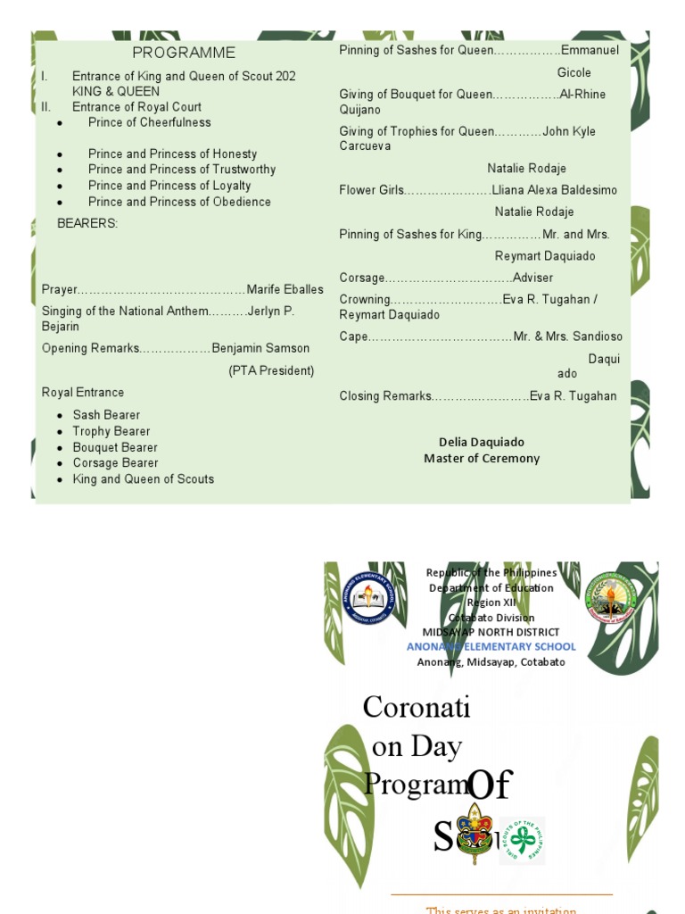 Coronation Program | PDF