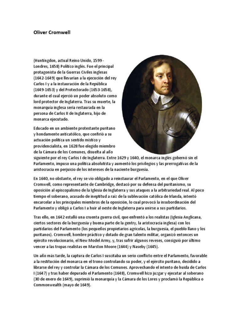 Oliver Cronwell y Jhon Liburne | PDF | Oliver Cromwell | Stuart Inglaterra