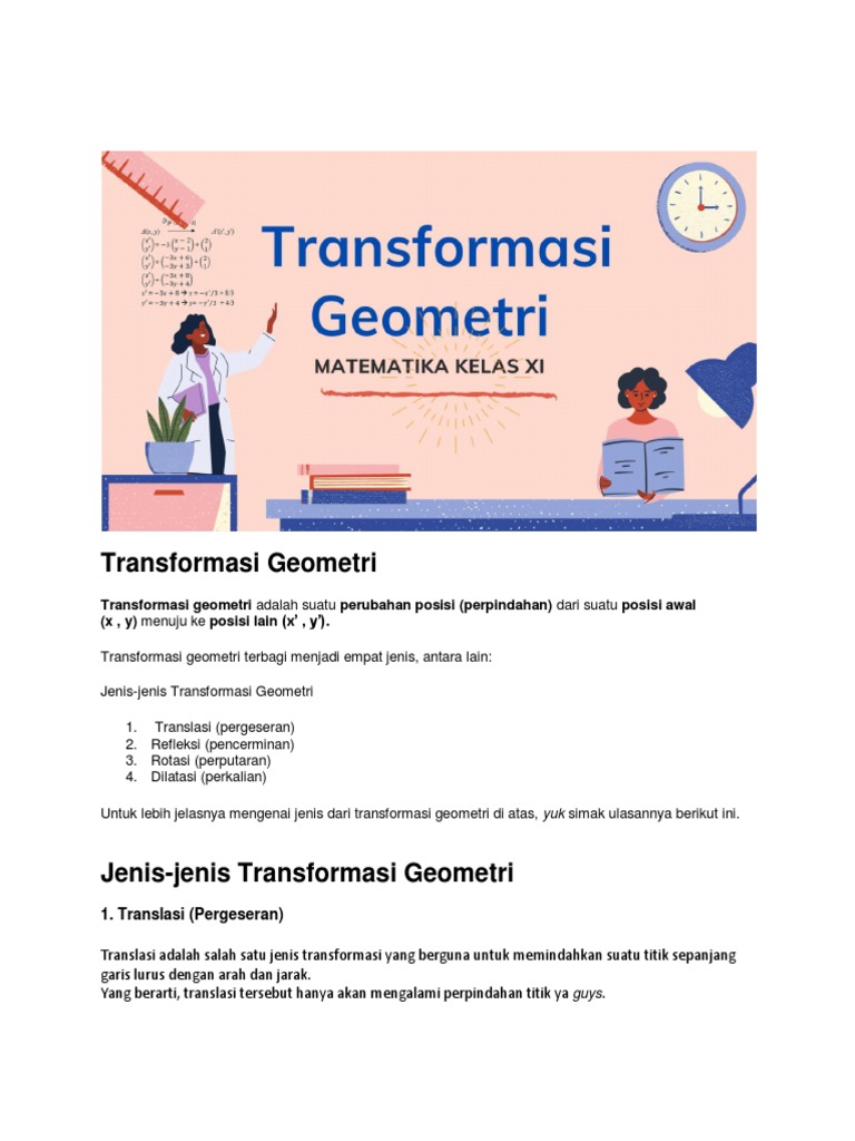 Materi Transformasi Geometri Bagian 1 | PDF | Metode & Bahan Ajar