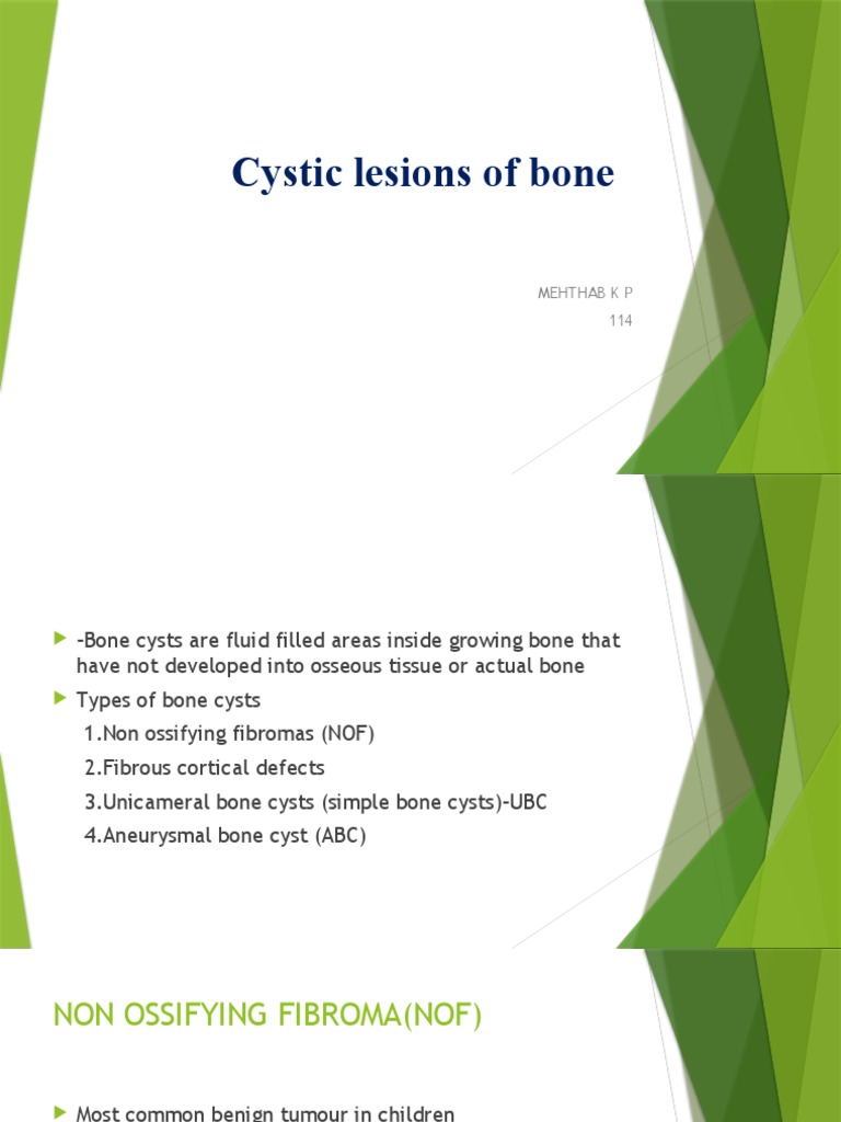 12) Cystic Lesions of Bone | PDF | Science & Mathematics