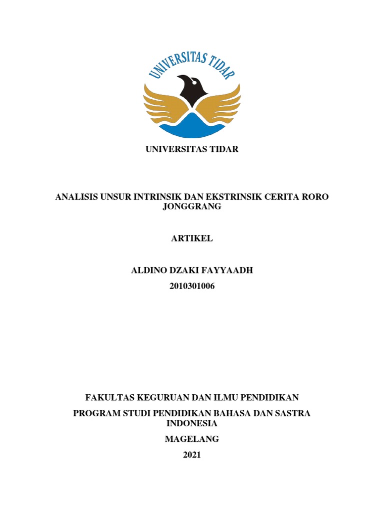 Analisis Unsur Intrinsik Dan Ekstrinsik | PDF