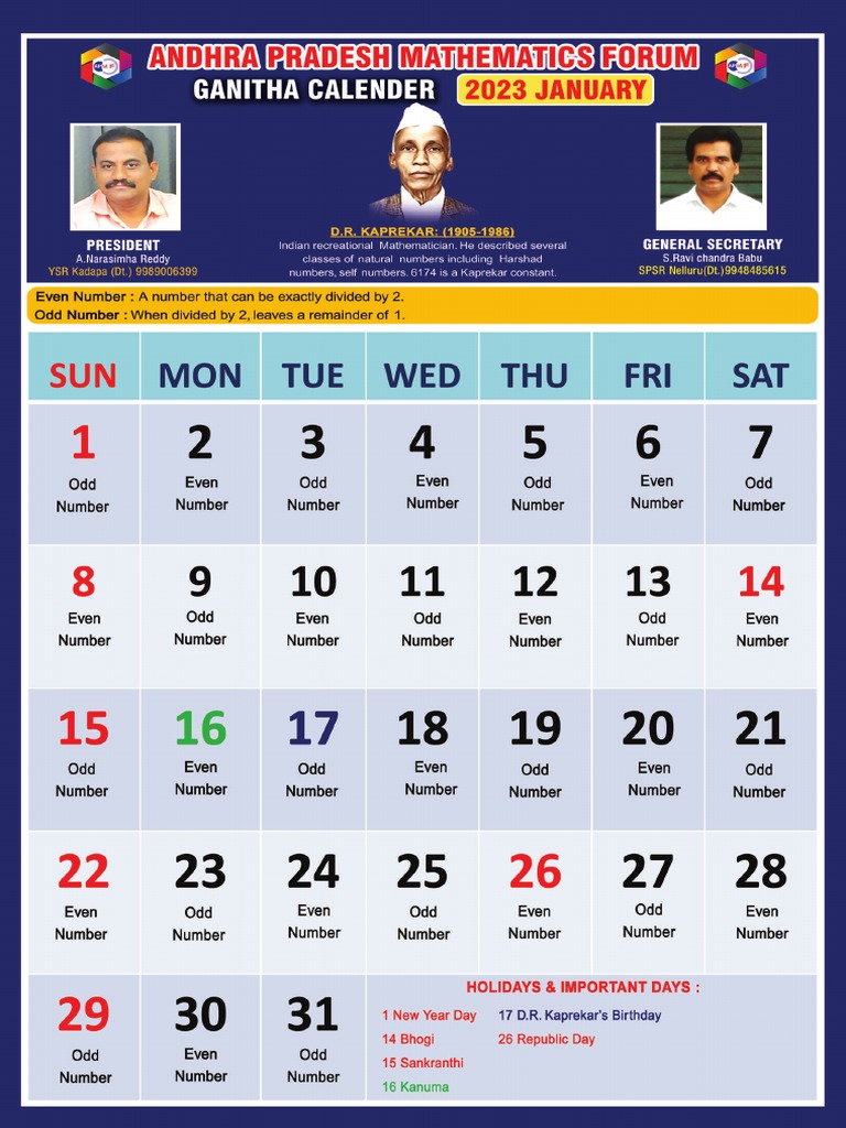 Maths Calendar 2023 | PDF