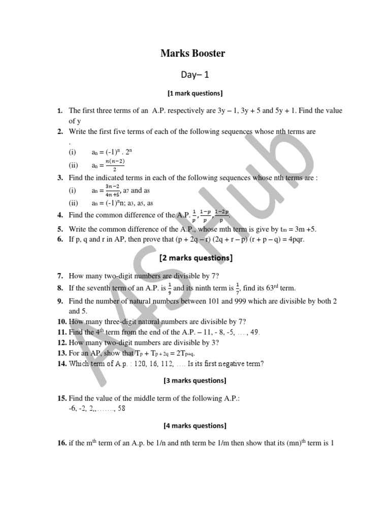 5.arithmetic Progressions | PDF | Interest | Arithmetic