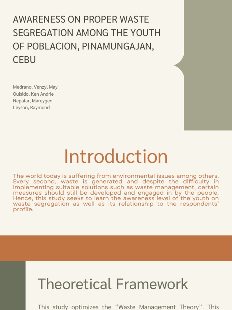 Research Defense Presentation Sample | PDF | Waste Management | Waste