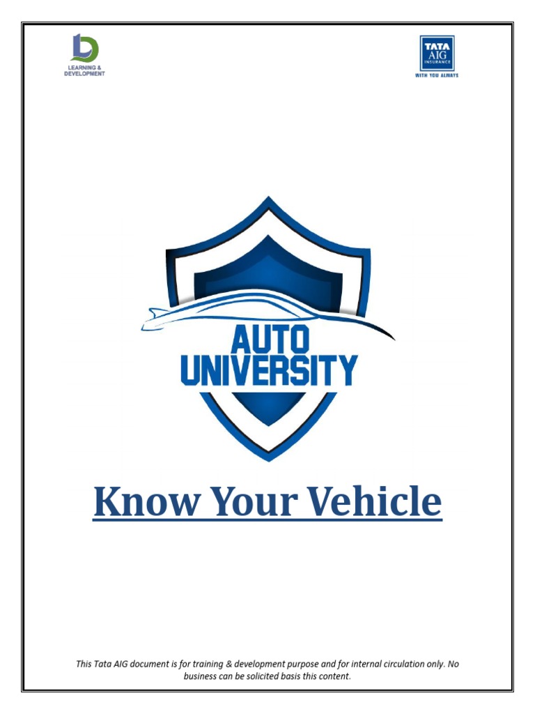Auto University - Know Your Vehicle | PDF | Motorcycle | Vehicles