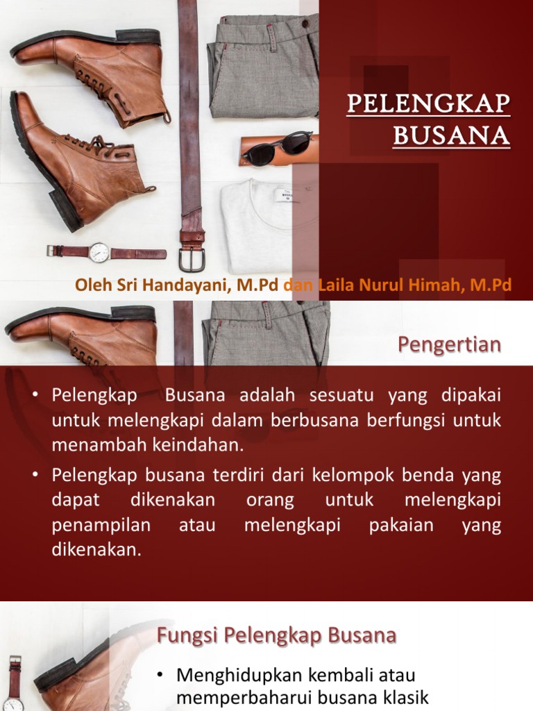 Contoh Pelengkap Busana Milineris | PDF