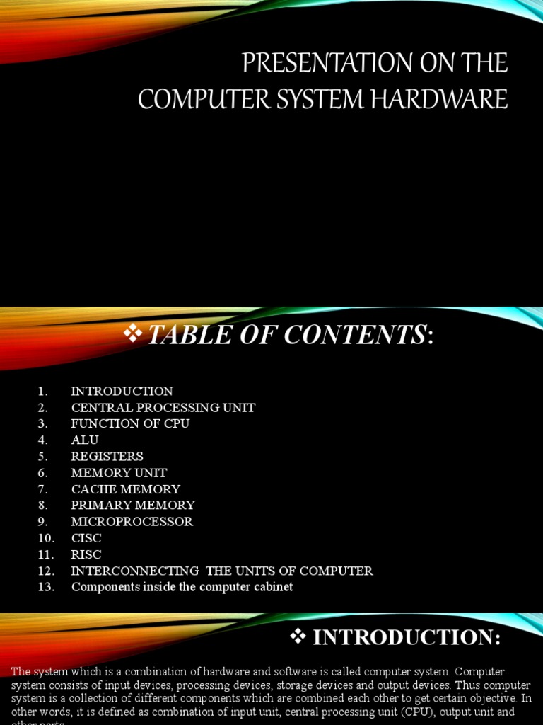 Hardware Pdf Computer Data Storage Central Processing Unit