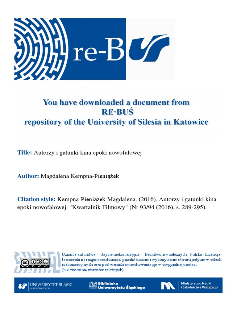 Kempna Pieniazek Autorzy I Gatunki Kina | PDF