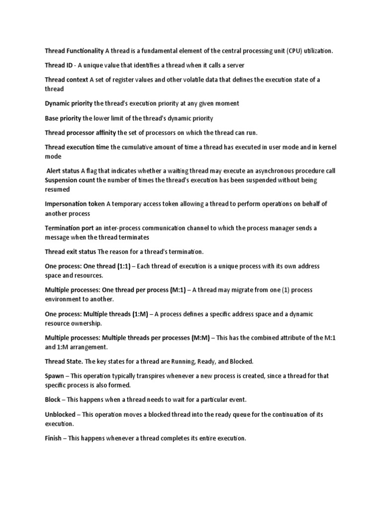 Platform Technology Reviewer Midterm | PDF | Thread (Computing) | Process (Computing)