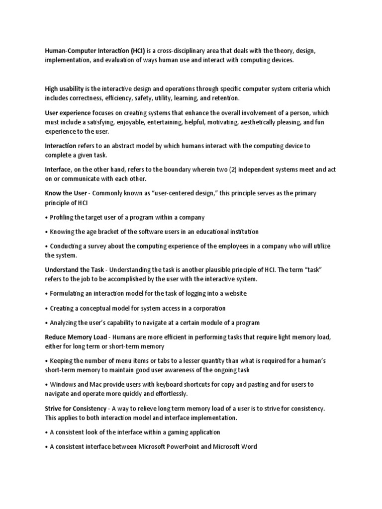 HCI | Descargar gratis PDF | Human–Computer Interaction | User Interface HCI | Descargar gratis PDF | Human–Computer Interaction | User Interface