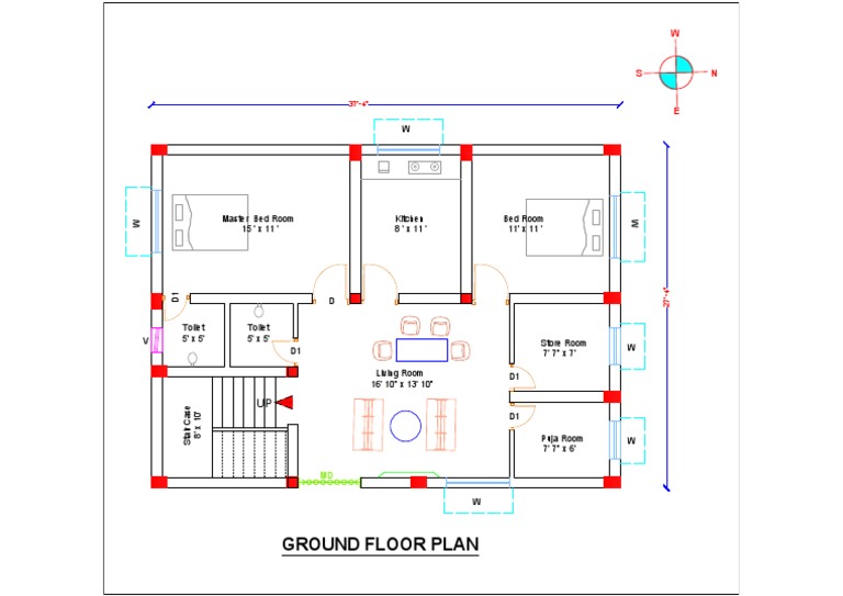 Senapati Sir 2bhk Plan | PDF