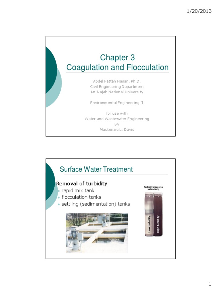 Coagulation and Flocculation in Water Treatment | PDF | Chemistry ...
