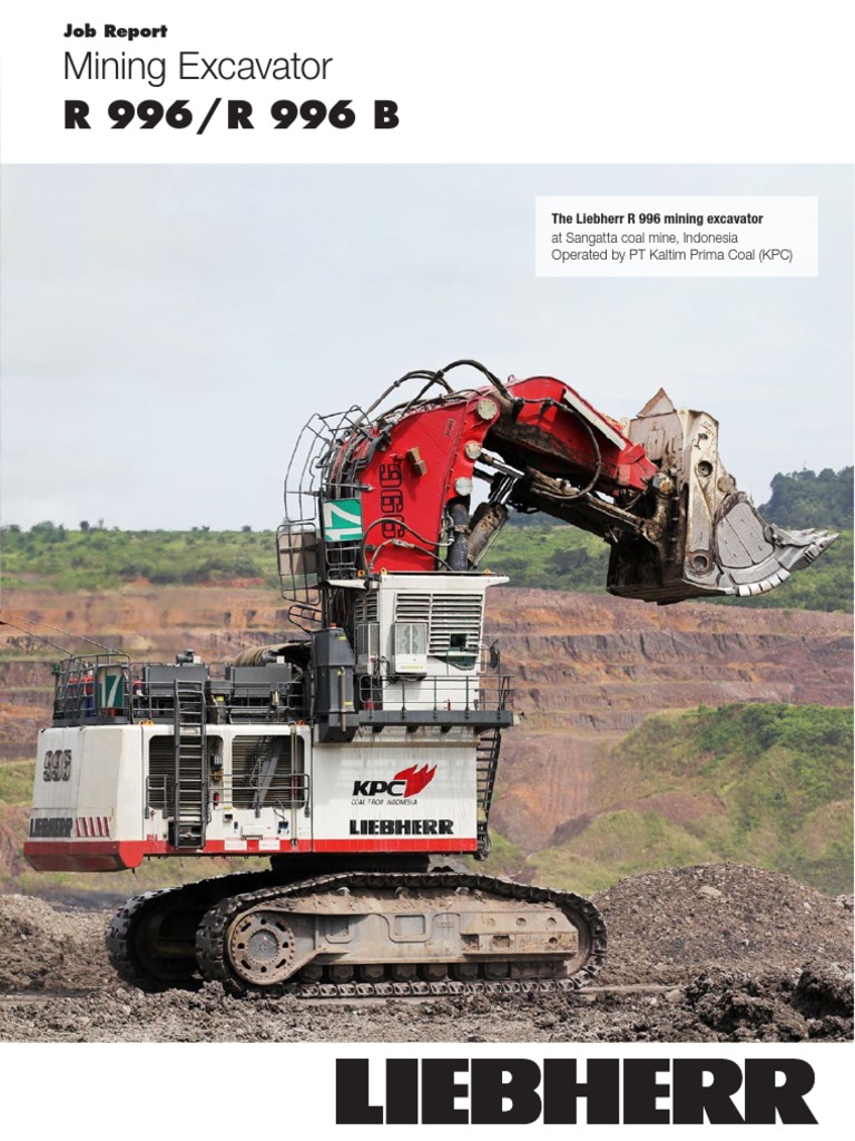 Liebherr R 996 Excavator at KPC | PDF | Coal Mining