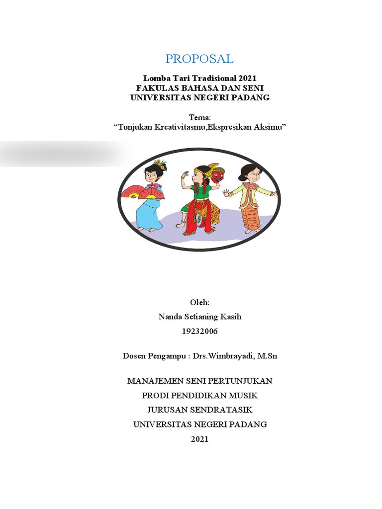 Proposal Manajemen Seni Pertunjukan - Nanda Setianing Kasih | PDF