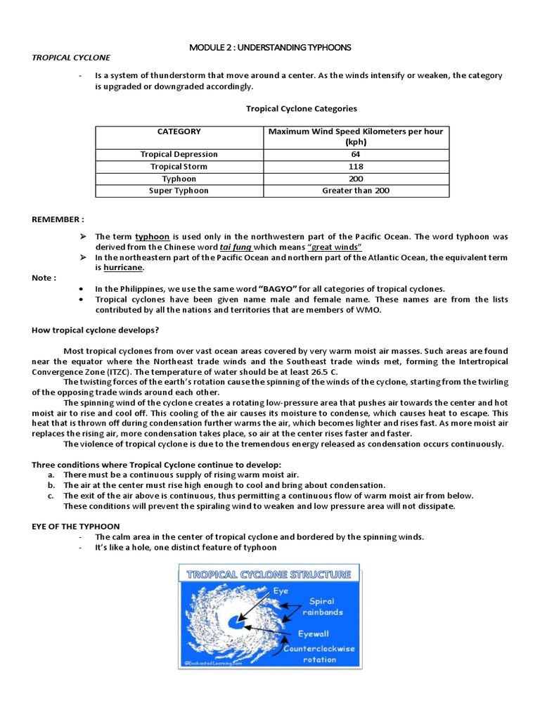 Module 2 Tropical Cyclone | PDF | Tropical Cyclones | Eye (Cyclone)