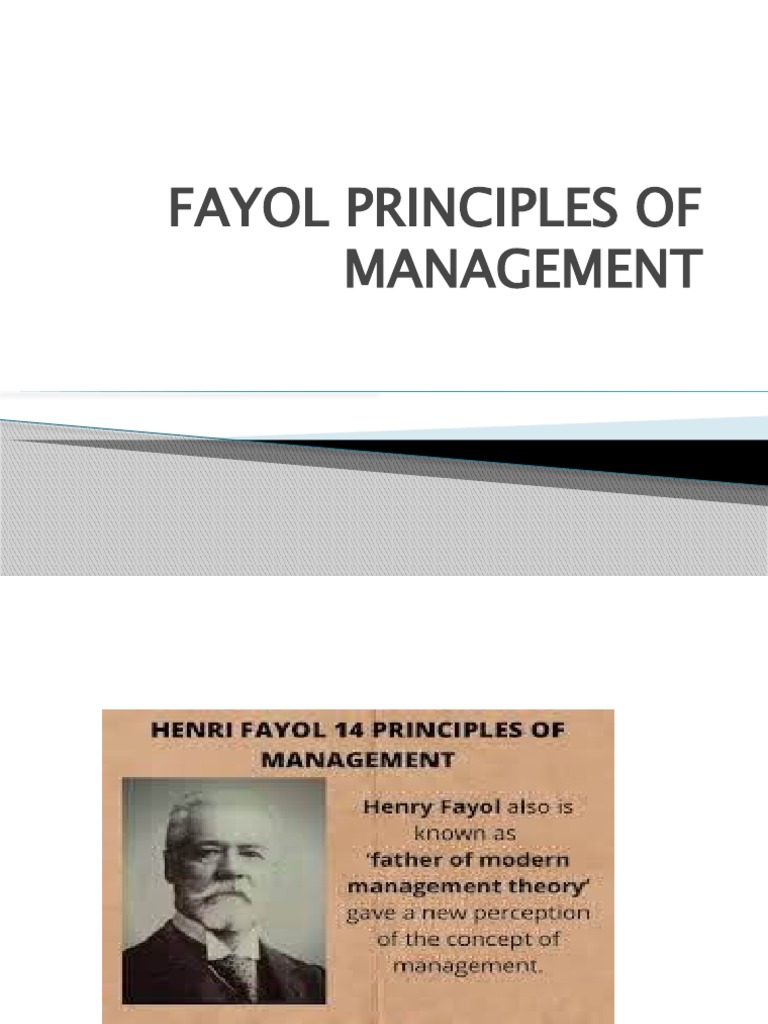 Fayol Principle | PDF | Employment | Labor