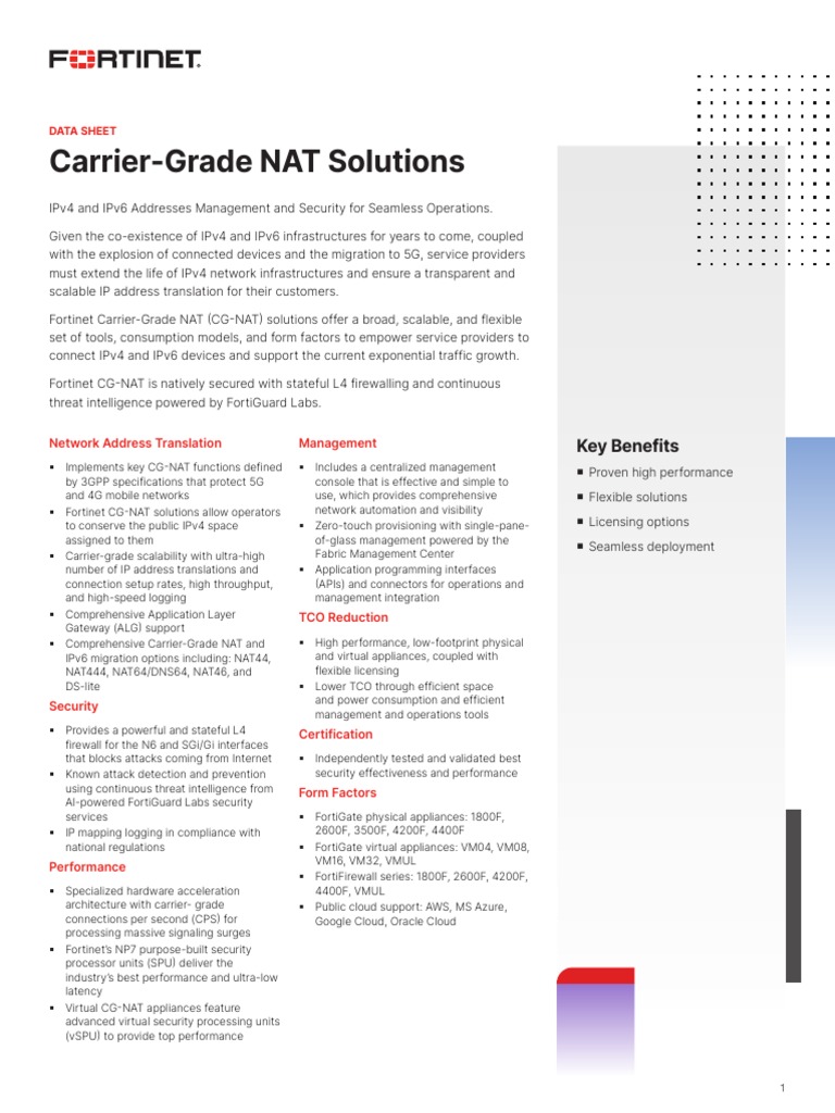 Fortinet Cgnat Solution | PDF