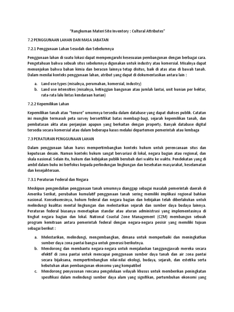 Rangkuman Materi Site Inventory | PDF