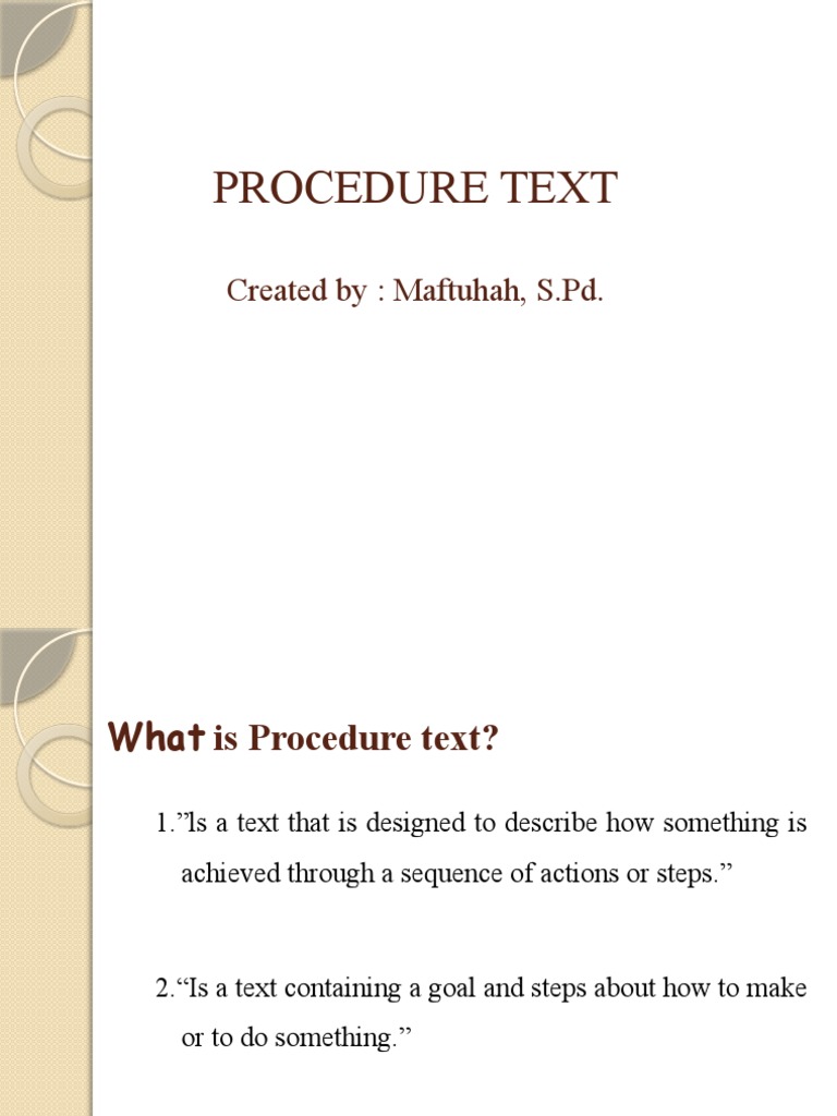 Procedure Text | PDF