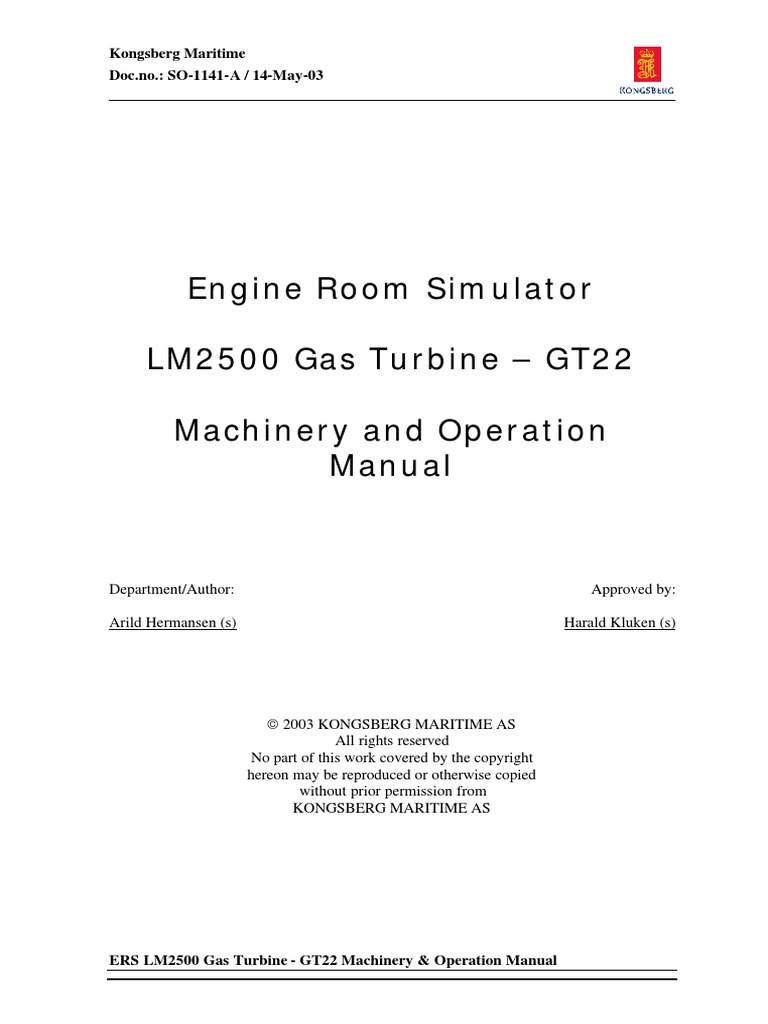 GT 22 Operation | PDF | Gas Turbine | Engines