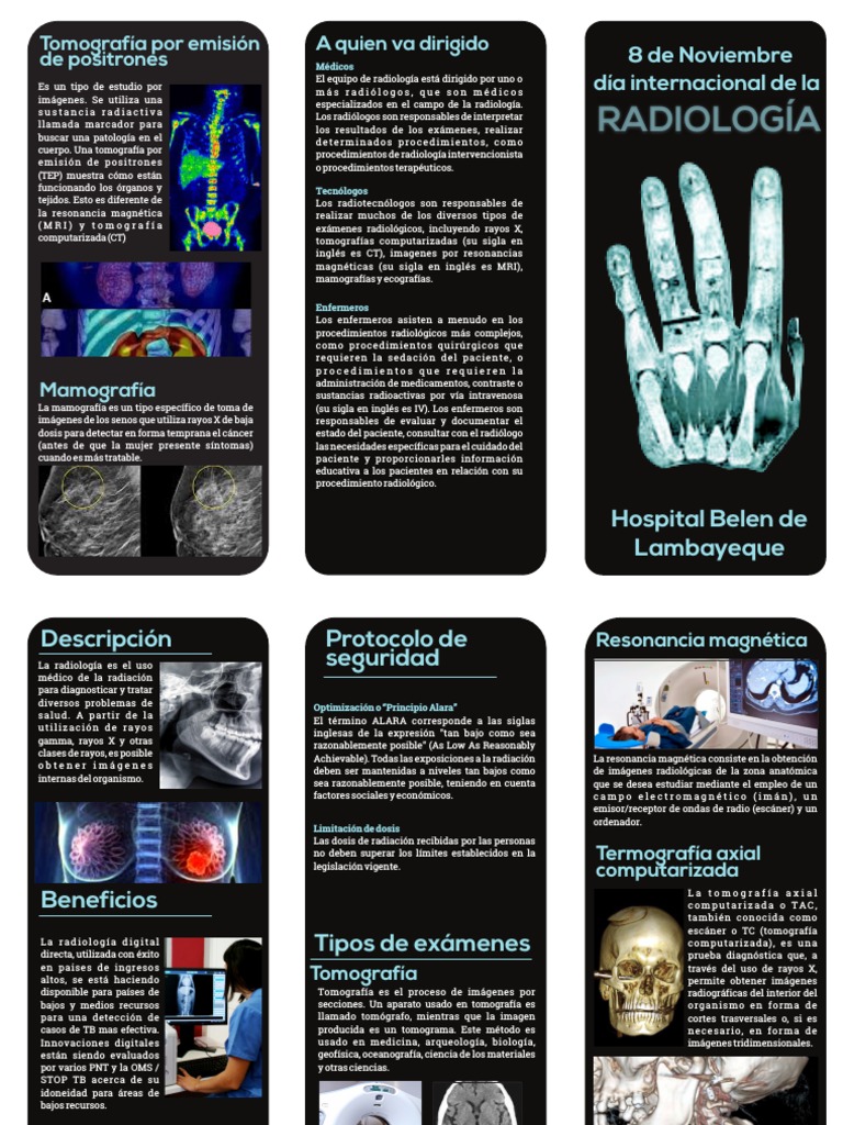 Triptico Radiología | PDF | Radiología | Ct Scan