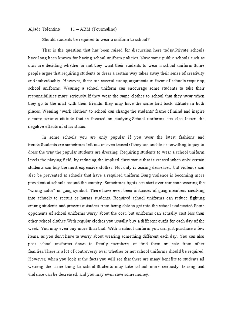 The Benefits of School Uniform Policies: Reducing Distractions ...