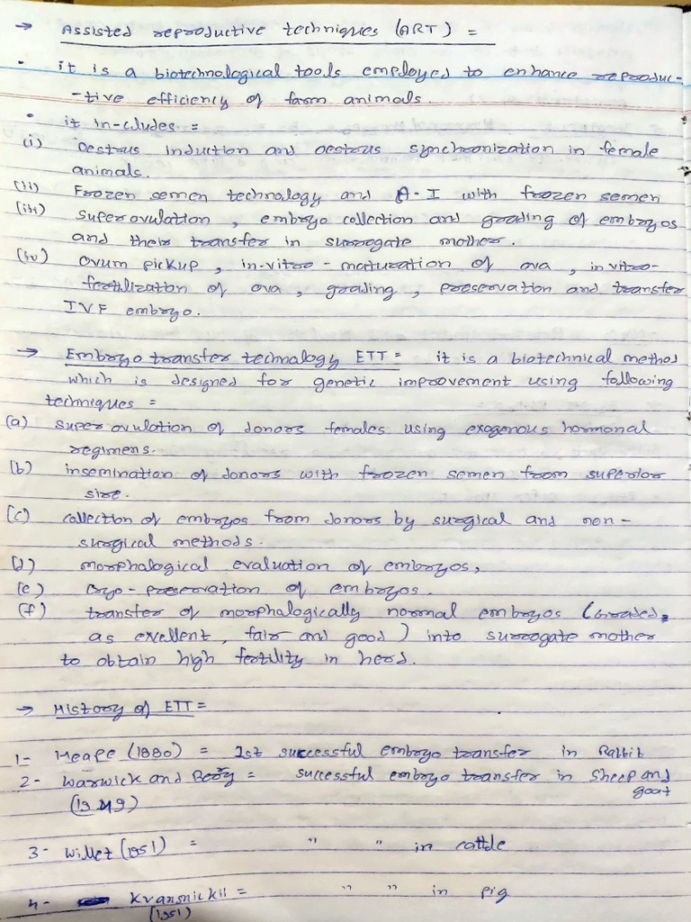 Embryo Transfer Technology | PDF