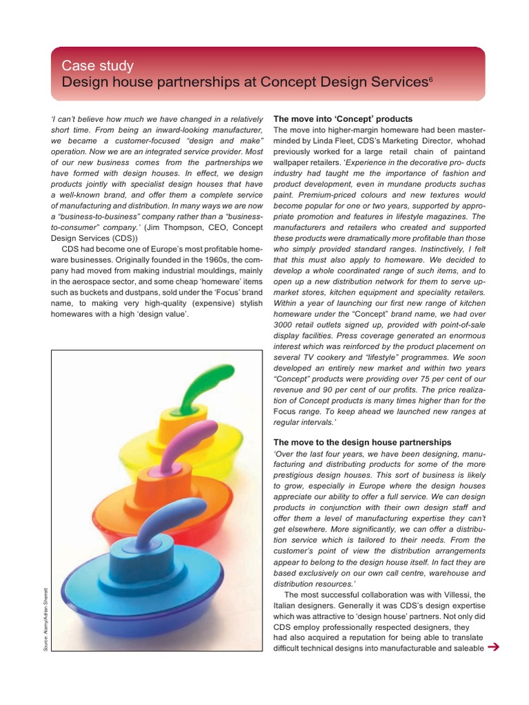 Case study details CDS's transformation into a design-focused business | PDF | Sales | Brand