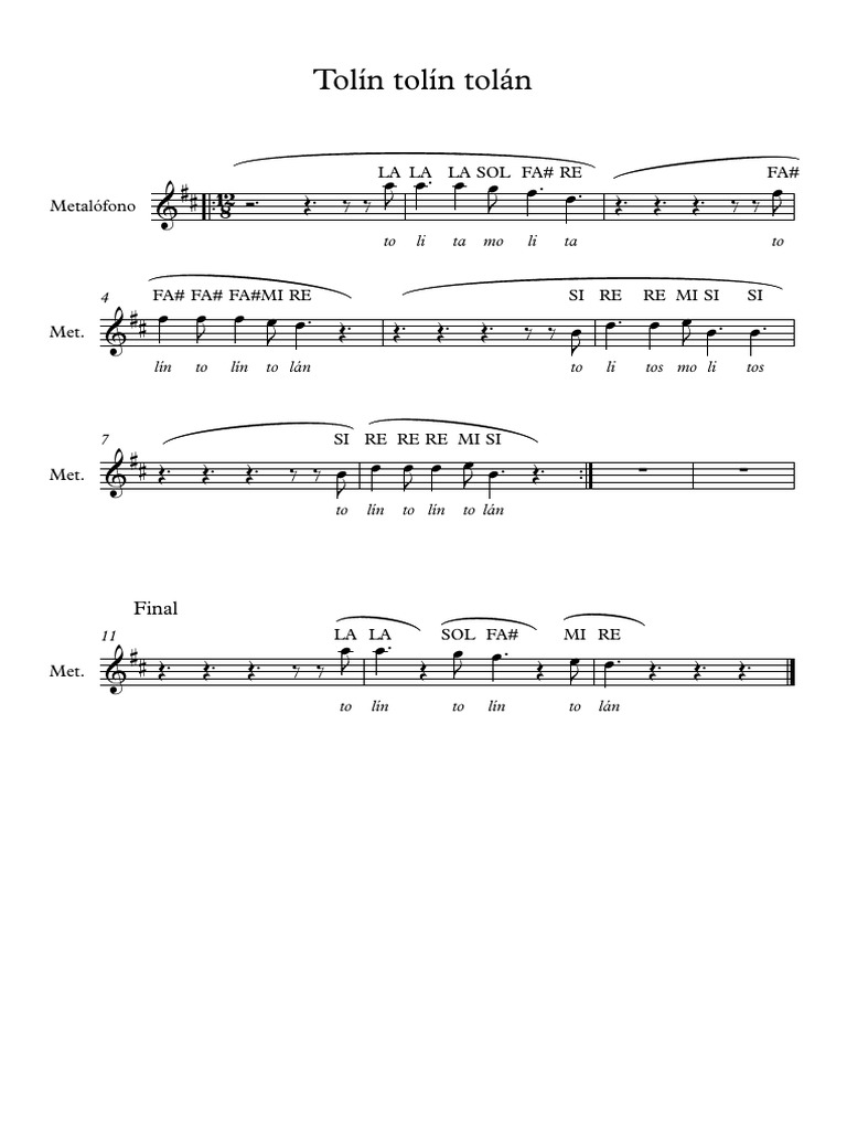 Tolín Tolín Tolán | PDF