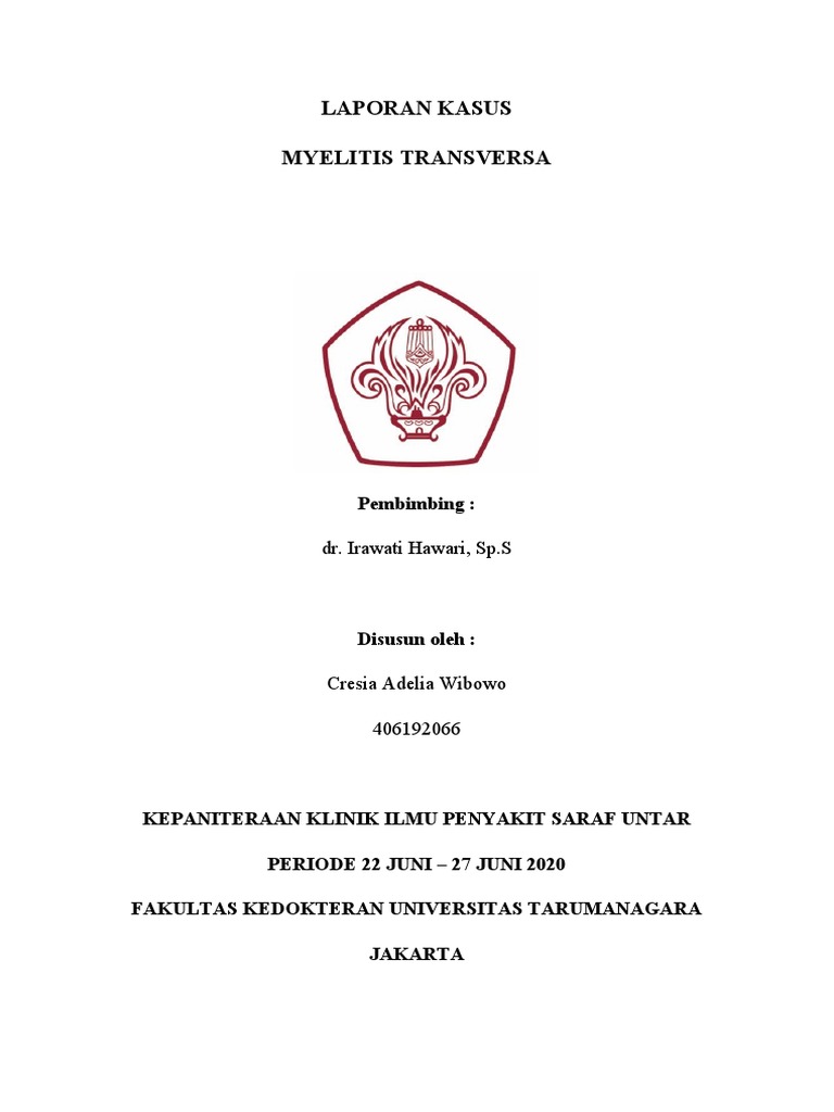 Myelitis Transversa - Cresia Adelia Wibowo 406192066 | PDF