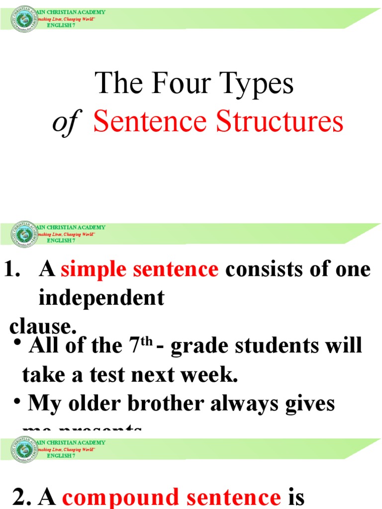 Eng7 Sentence Structures | PDF