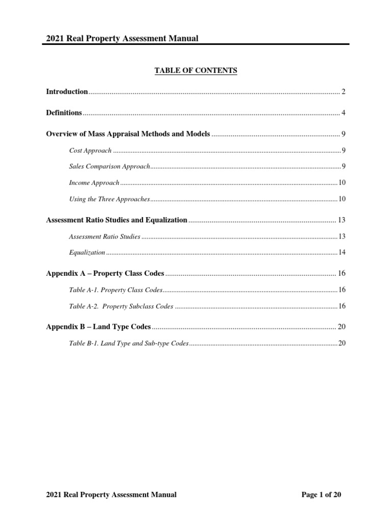 2021 Assessment-Manual | PDF | Real Estate Appraisal | Statistics