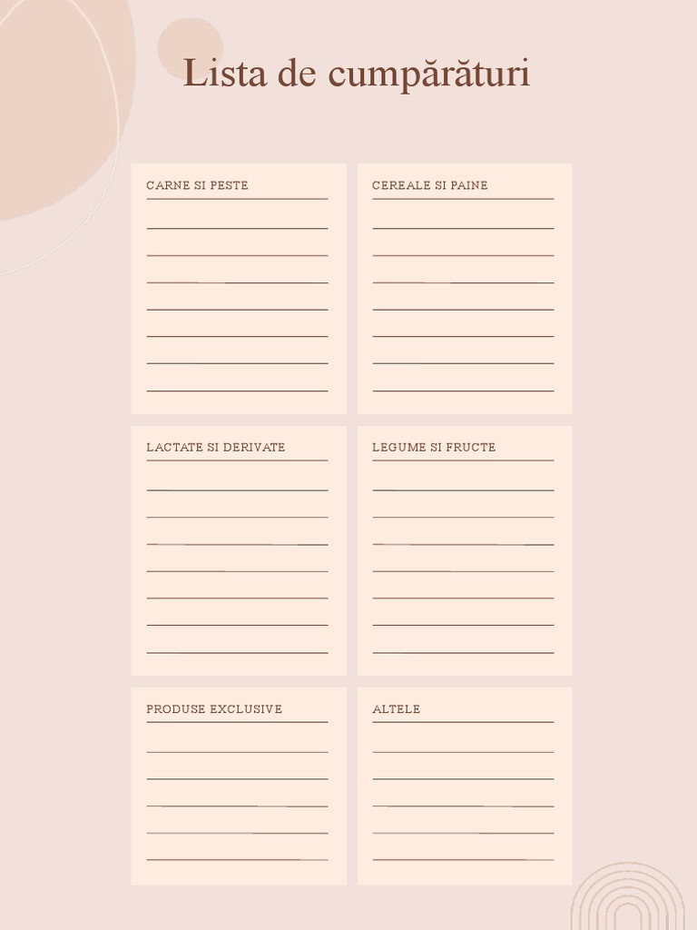 Lista de Cumpărături | PDF
