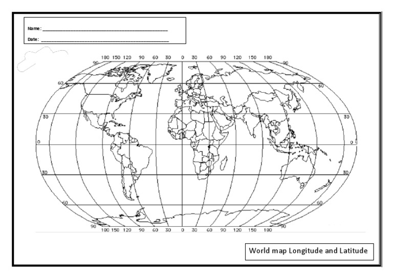 World Map Longitude And Latitude Pdf