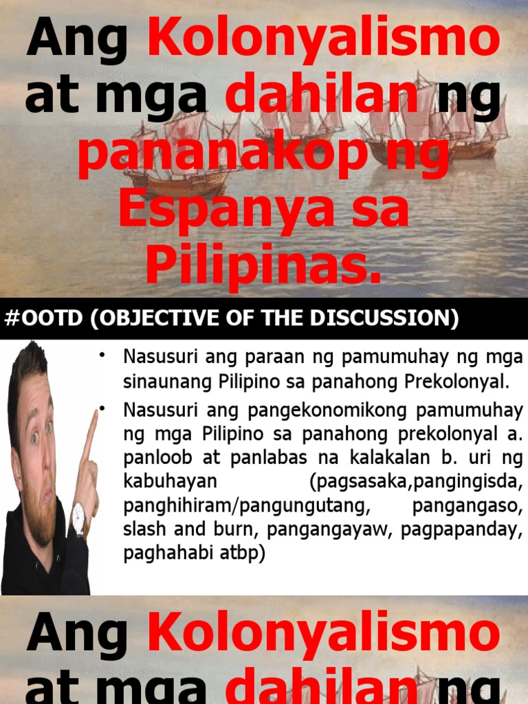 LESSON 1 - 2nd Q - Ang Kolonyalismo at Mga Dahilan NG Pananakop NG ...