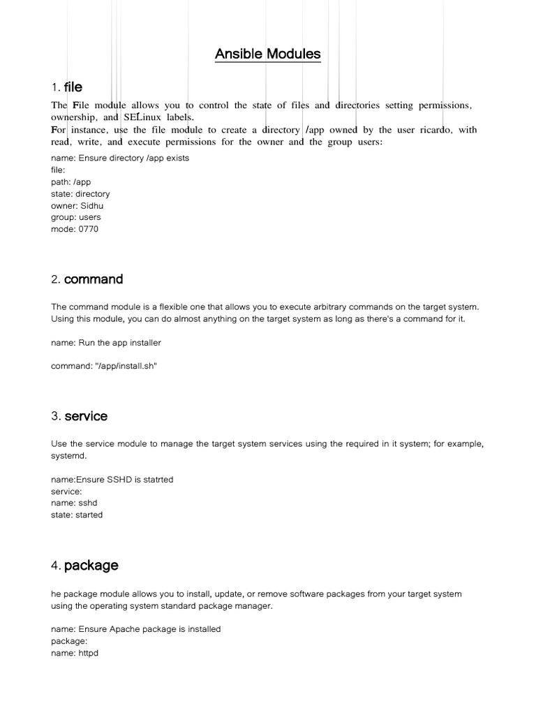 Ansible Modules Pdf 