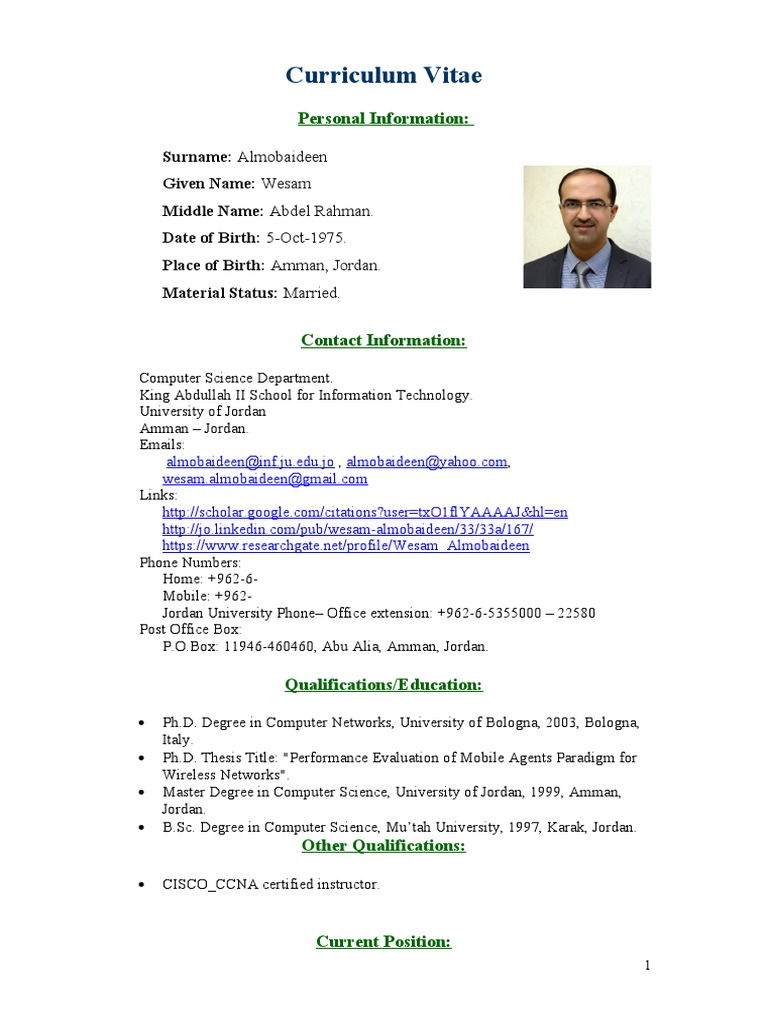 Dr. wesam-Curriculum-Vitae-1-2015 | PDF | Art