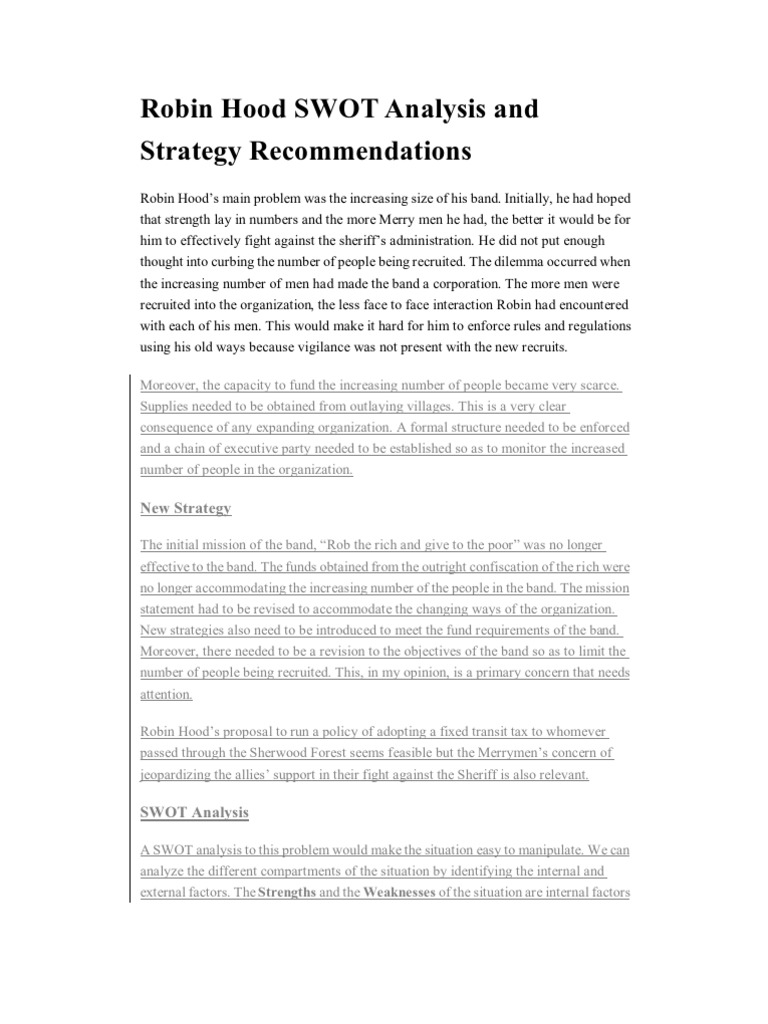 Robin Hood SWOT Analysis and Strategy Recommendations | PDF