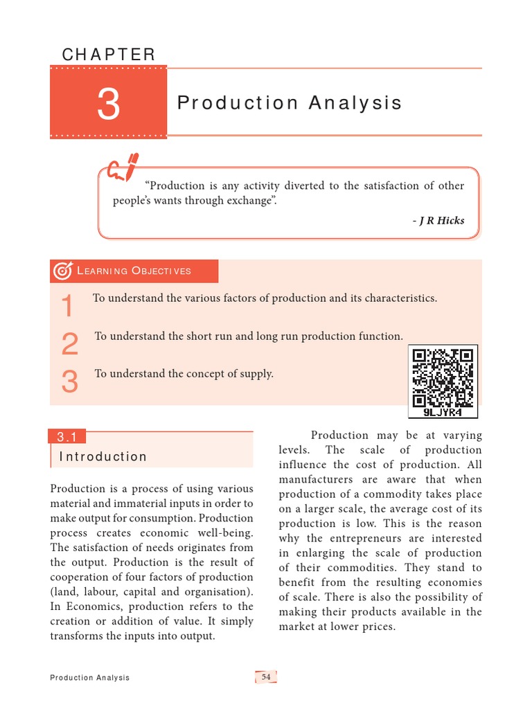 03 Production Analysis | PDF