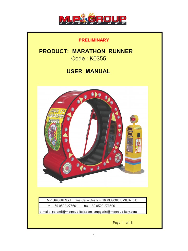 Marathon Runner User Manual | PDF | Menu (Computing) | Screw