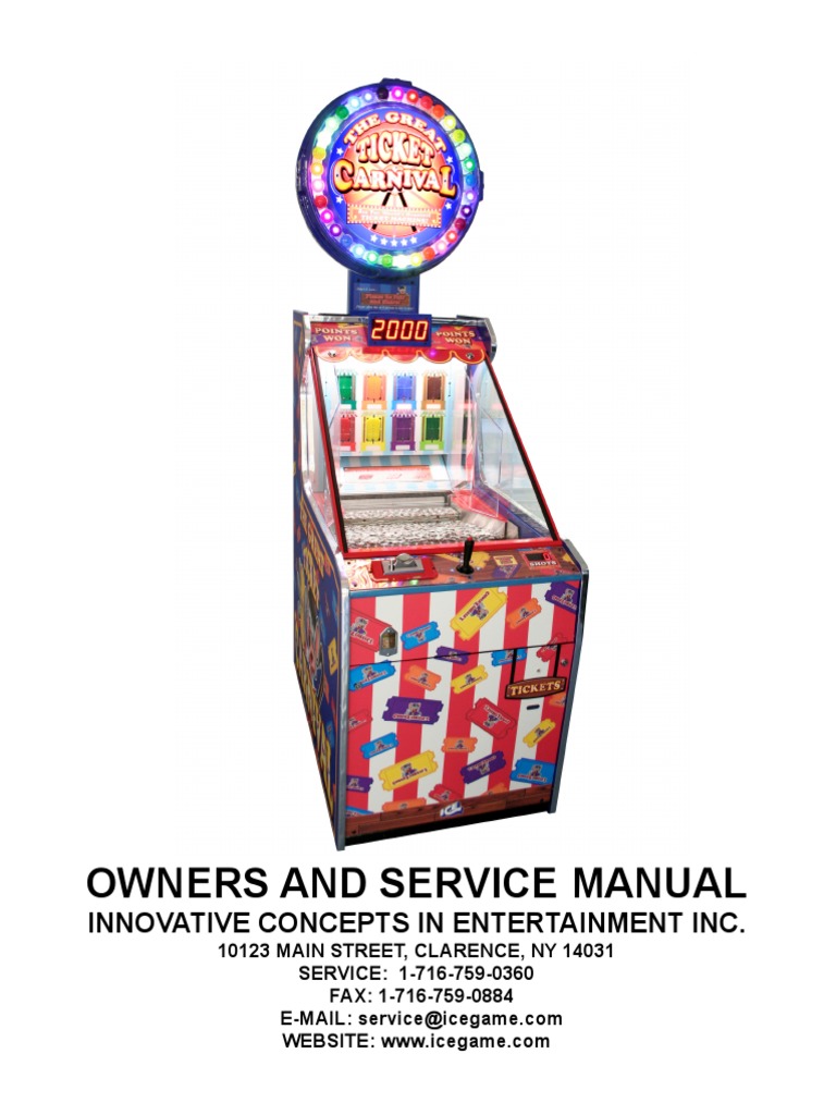 Ticket Carnival Service Manual | PDF | Printed Circuit Board | Screw