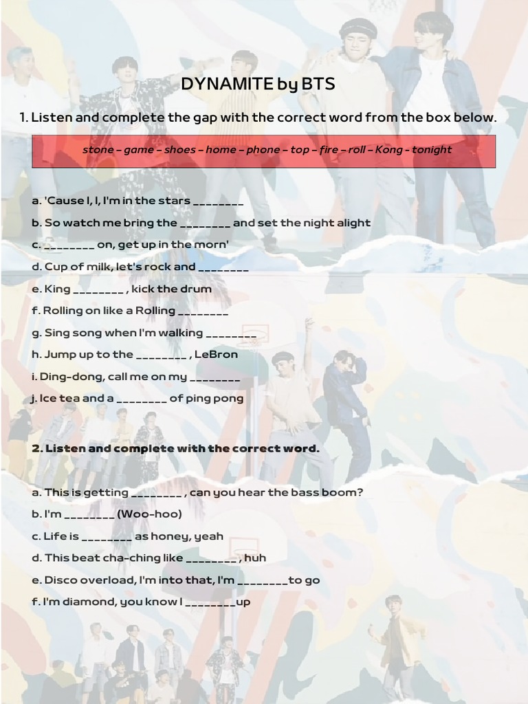 DYNAMITE by BTS PDF | PDF | Popular Music