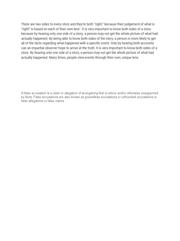 Understanding Both Sides of a Story | PDF | Social Science