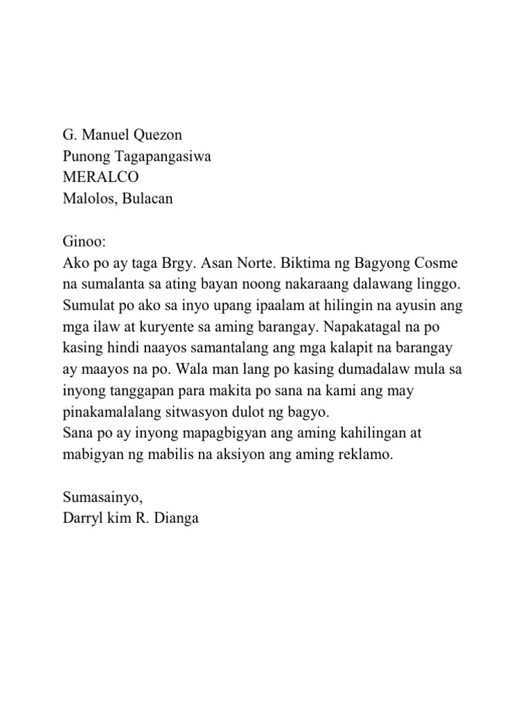 Liham Pangangalakal | PDF