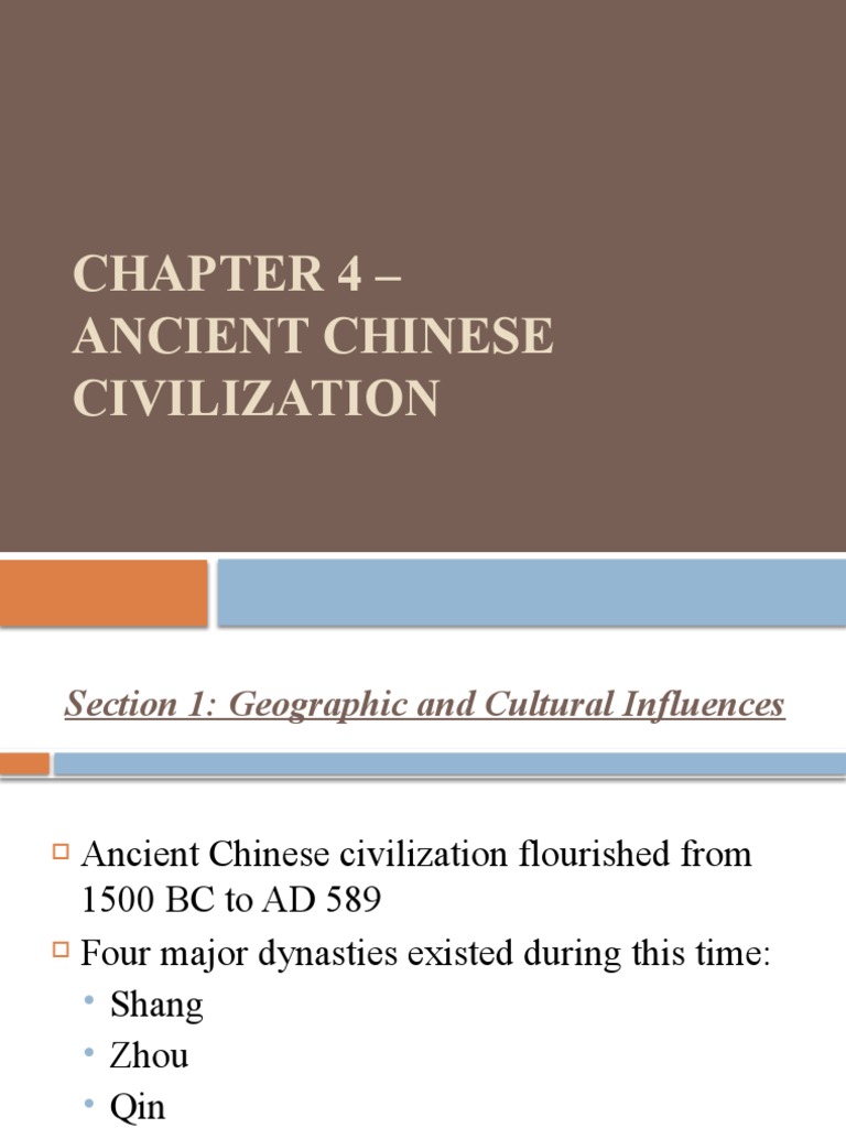 Overview of Ancient Chinese Civilization | PDF | History Of China | China