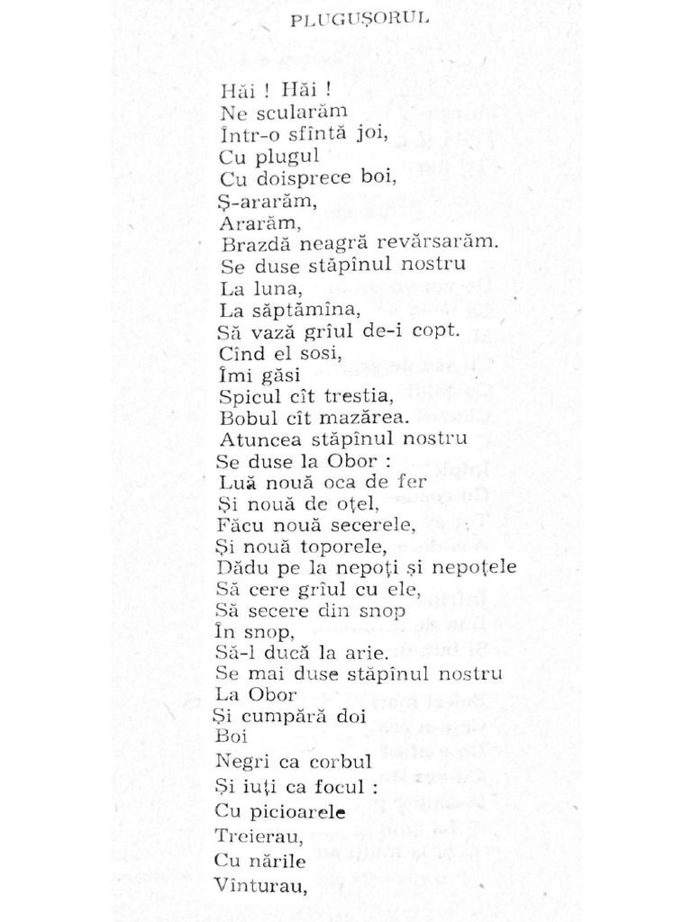 Plugușorul - 5 Variante | PDF