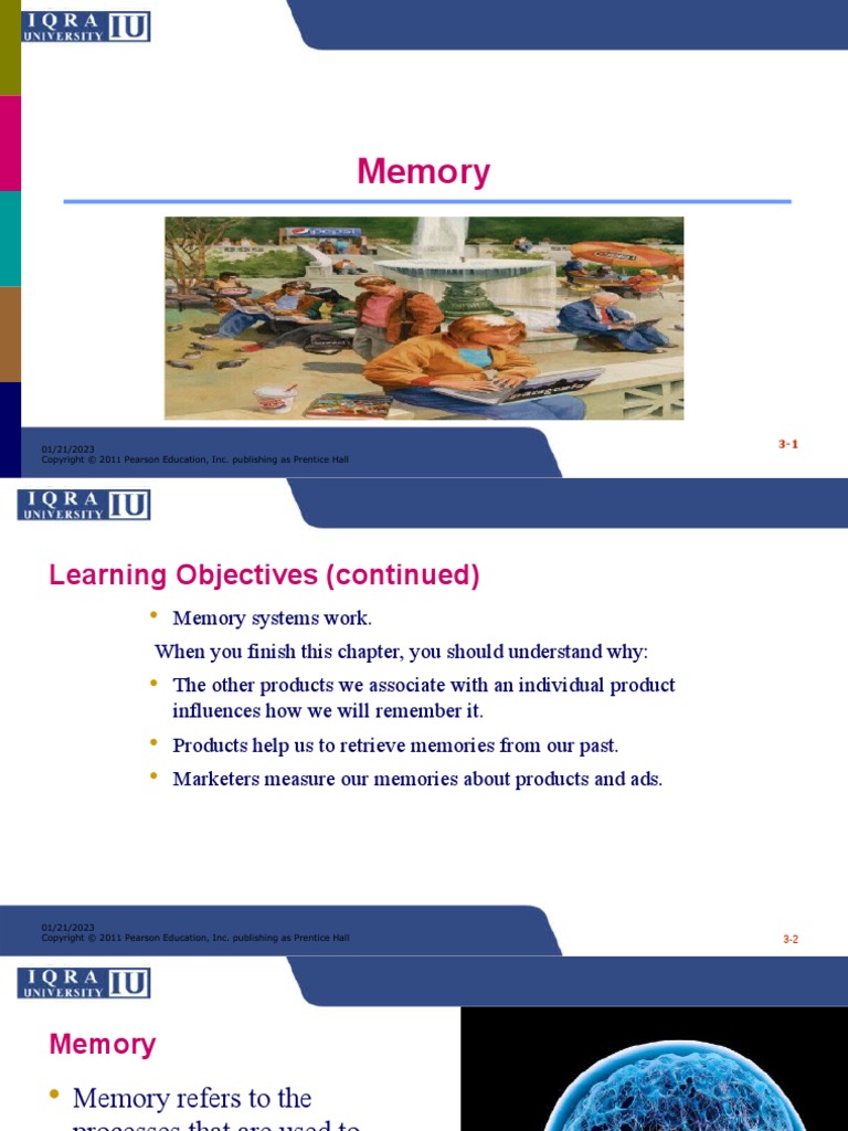 LECTURE 04 - Memory | PDF | Memory | Learning